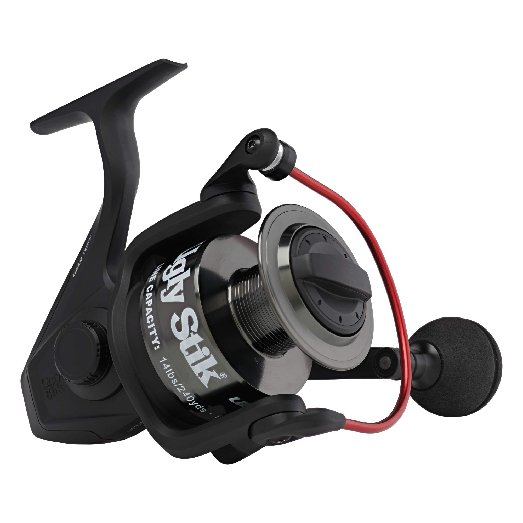 Ugly Stik Ugly Tuff Spinning Spinning Reel, Size 60, 5 Stainless Steel Ball Bearing System, Oil Felt Front Drag Drag, Max of 24lb | 10.8kg,Black