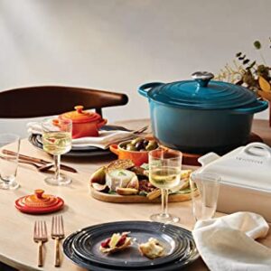 Le Creuset Enameled Cast Iron Signature Round Dutch Oven, 5.5 qt., Deep Teal