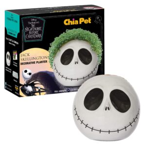 chia pet the nightmare before christmas- jack skellington with seed pack, decorative pottery planter, easy to do and fun to grow, novelty gift, perfect for any occasion