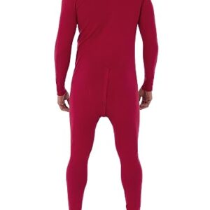 Fruit of the Loom Men's Premium Thermal Union Suit, Red, Medium