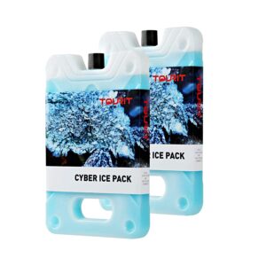 tourit ice packs for coolers long lasting reusable ice pack for lunch bags boxes and cooler bag, ice block for backpack camping, beach, picnics, fishing and more