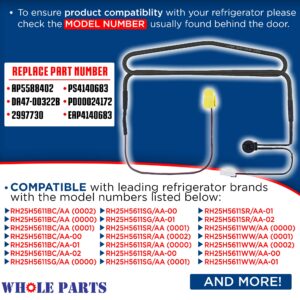 Whole Parts Part #DA47-00322J Refrigerator Defrost Heater & Bi-Metal Defrost Thermostat Assembly, Replacement & Compatible w/Some Samsung, Non-OEM Appliance Parts, 2 Yr Warranty Replacement Policy