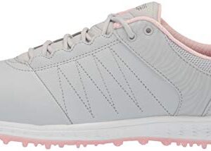 Skechers womens Pivot Spikeless Golf Shoe, Light Gray/Pink, 8.5 US