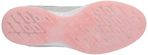 Skechers womens Pivot Spikeless Golf Shoe, Light Gray/Pink, 8.5 US