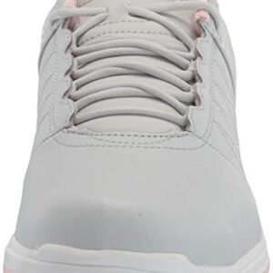 Skechers womens Pivot Spikeless Golf Shoe, Light Gray/Pink, 8.5 US