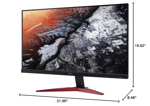 Acer KG251Q Jbmidpx 24.5” Full HD (1920 x 1080) Gaming Monitor | AMD FreeSync | Up to 165Hz Refresh Rate | Up to 0.6ms | Zero-Frame | 2 x 2 Watt Speakers (1 x Display Port, 1 x HDMI & 1 x DVI)