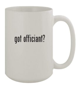 knick knack gifts got officiant? - 15oz ceramic white coffee mug, white