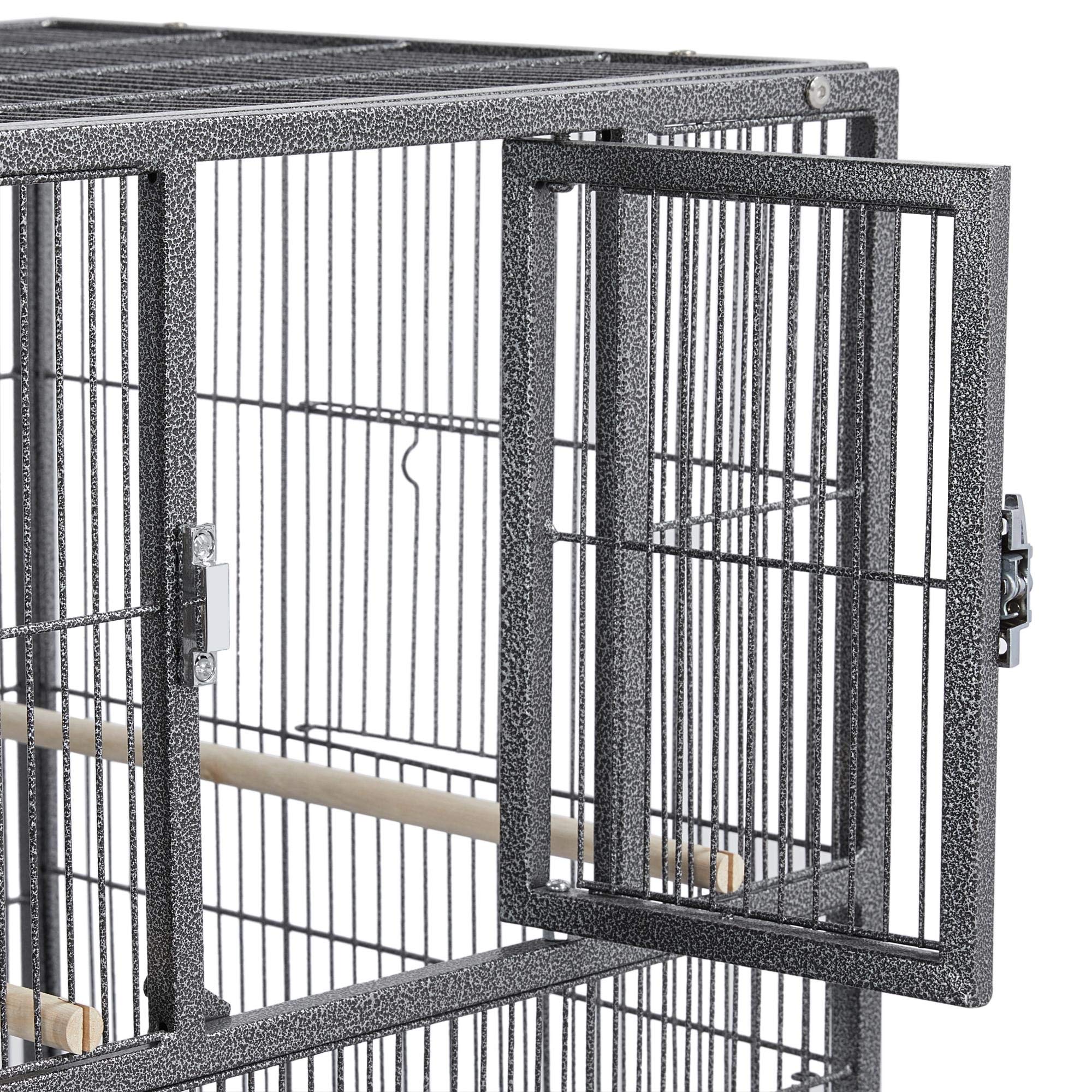 Topeakmart Divided Breeder Parakeet Canary Lovebird Finch Budgie Bird Cages W/Rolling Stand 1 Pack