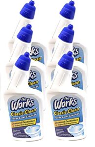 6-pack -the works classic clean toilet bowl cleaner 24 fl oz each