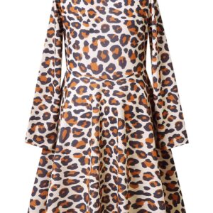 Perfashion 18" Doll Leopard Print Outfit Girl Matching American Doll Dress Winter Long Sleeve 6 7