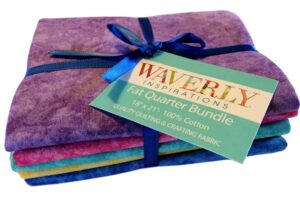 fat quarter bundle 5 rainbow tie dye colors