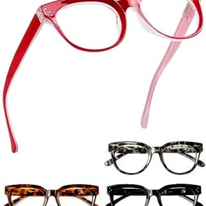 Eyekepper 4-packing Thick Sturdy Reading Glasses Women Stylish Large Readers