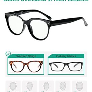 Eyekepper 4-packing Thick Sturdy Reading Glasses Women Stylish Large Readers