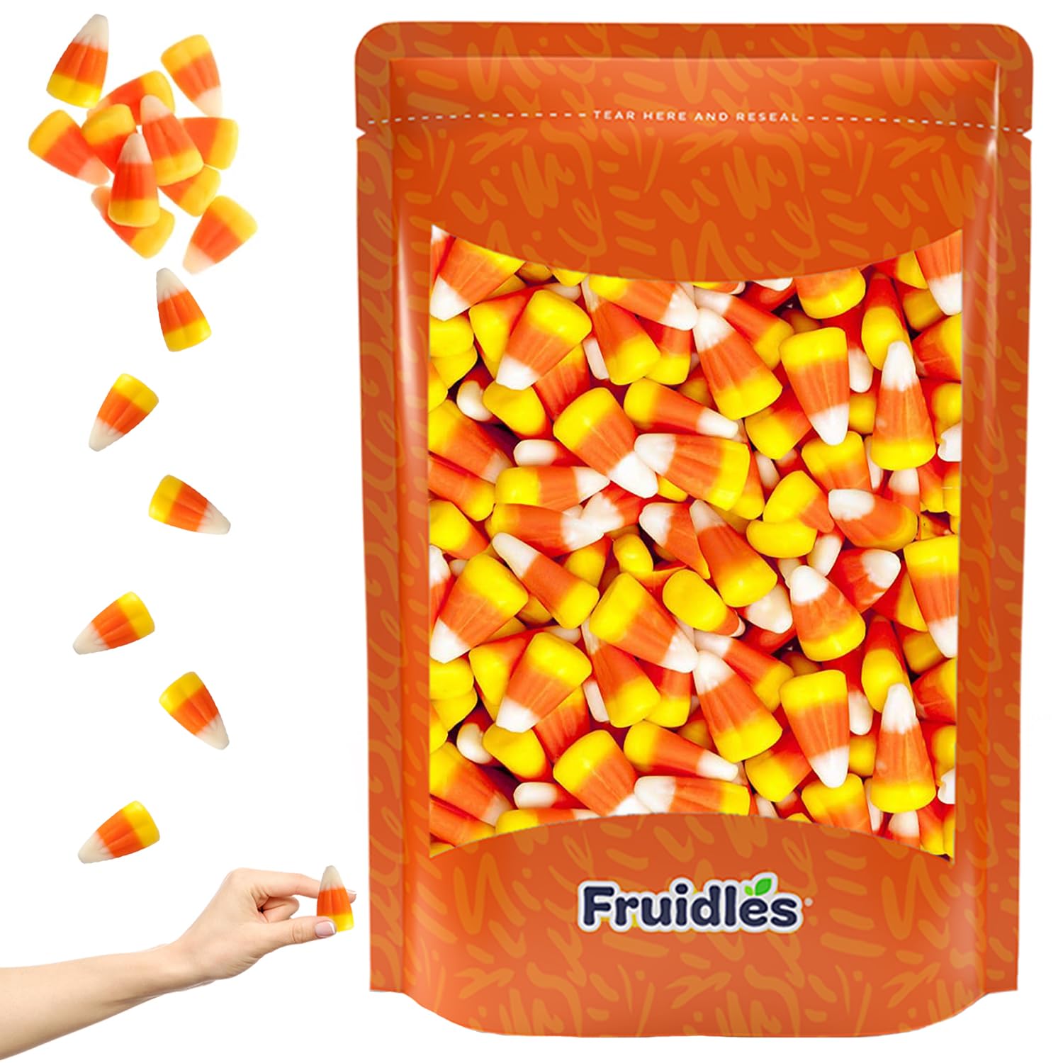 Fruidles Candy Corn, Classic Halloween Candy Treats- Dragon teeth Candy - Candy Bulk, Gluten Free - Fun & Festive Holiday Snacking Fun (Half-Pound)