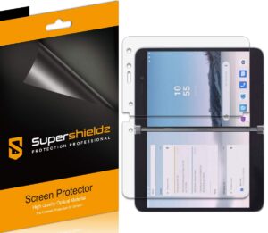 supershieldz (3 pack) designed for microsoft surface duo screen protector, (3 left screen and 3 right screen) anti glare and anti fingerprint (matte) shield