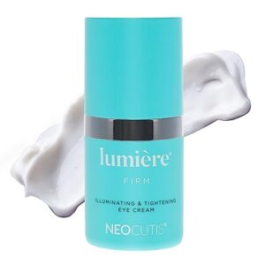 neocutis lumiere firm - illuminating and tightening, anti-aging eye cream - brighten, hydrate, and soothe - for dark circles, puffiness, and wrinkle prevention - travel-friendly - 15 ml/0.5 fl oz.