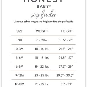 HonestBaby 10-Pack Short Sleeve Bodysuits One-Piece 100% Organic Cotton for Infant Baby Boys, Girls, Unisex, Rainbow Girl, 12 Months