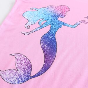 Mermaid Nightgown for American Girls Matching Kids & Dolls 18 inch Pajamas,Size 8 9