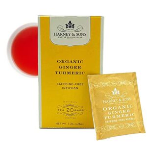 harney & sons organic tea bags ginger turmeric, 20 count