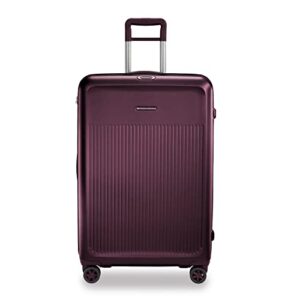 briggs & riley sympatico hardside large spinner luggage, plum, 30-inch checked