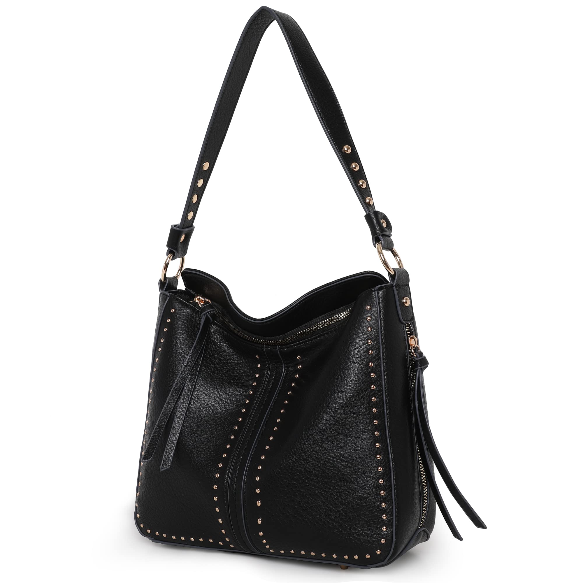 Montana West Shoulder Bag For Women Hobo Bags Crossbody Black Purse Women's Shoulder Leather Handbags MWC-1001S-3BK