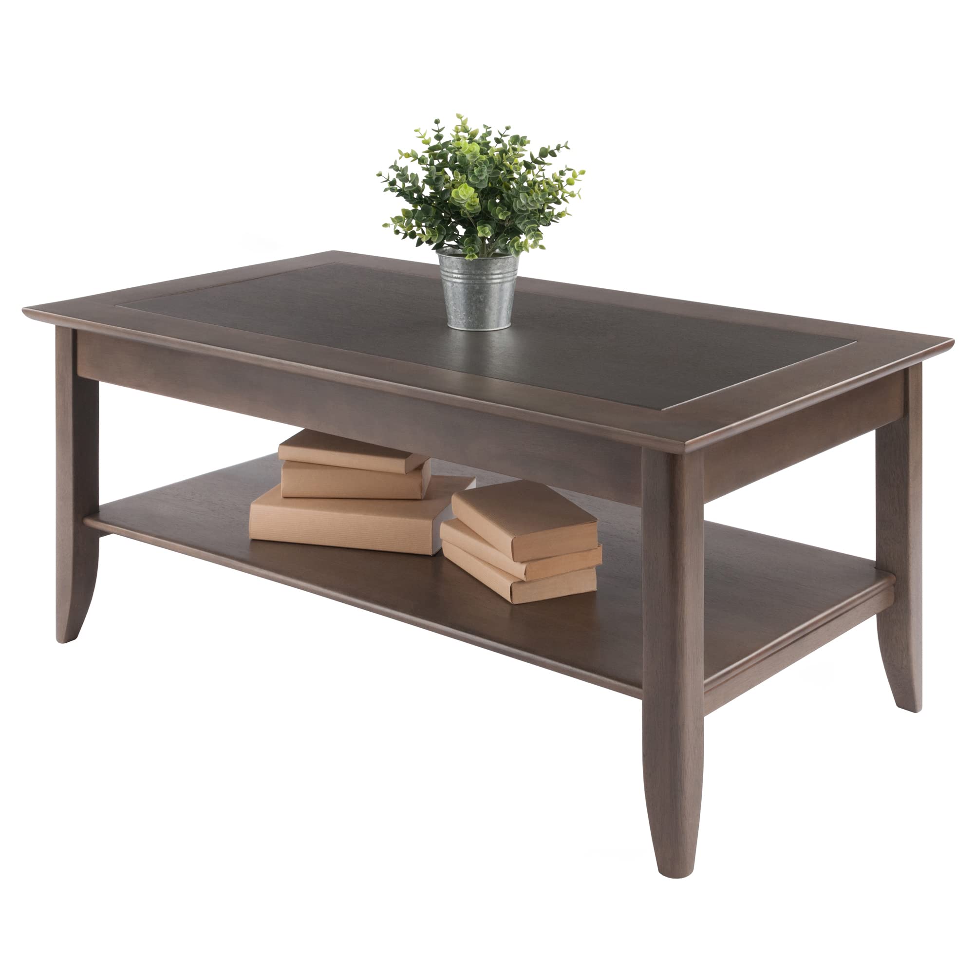 Winsome Wood Santino Coffee Table, 40 W, Oyster Gray