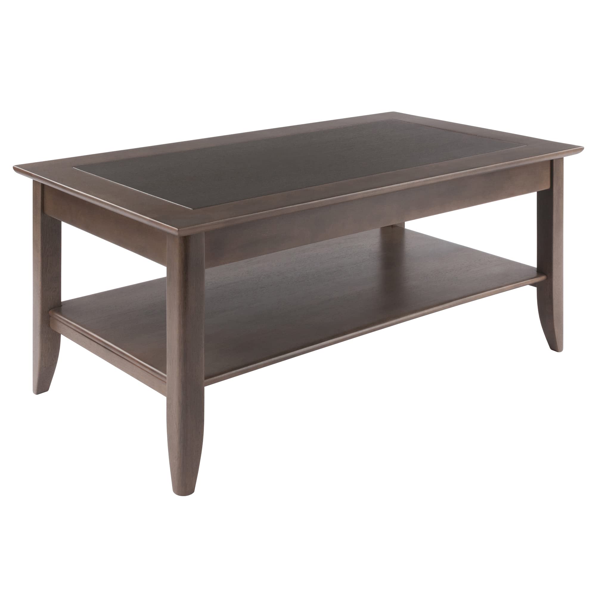 Winsome Wood Santino Coffee Table, 40 W, Oyster Gray