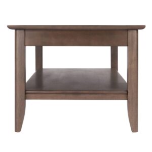 Winsome Wood Santino Coffee Table, 40 W, Oyster Gray