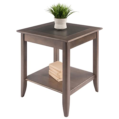 Winsome Wood Santino End Table, 22.64, Oyster Gray