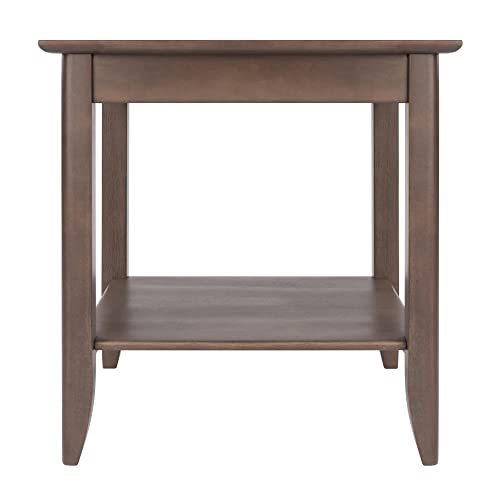 Winsome Wood Santino End Table, 22.64, Oyster Gray