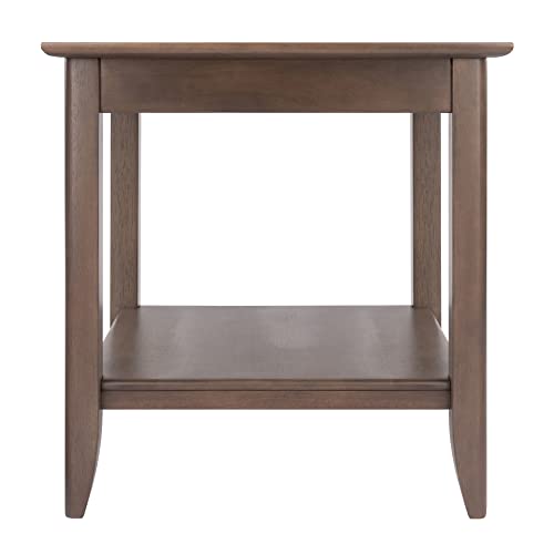 Winsome Wood Santino End Table, 22.64, Oyster Gray