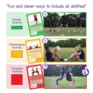 Shuffle Up Soccer Card Games - 70+ Fun & Active Skills Cards for Kids, Fitness Cards Develop Fundamentals, Stamina & Strength, Easy to Play for Kids | Multiple Skills Level Cards Include 2 Dices