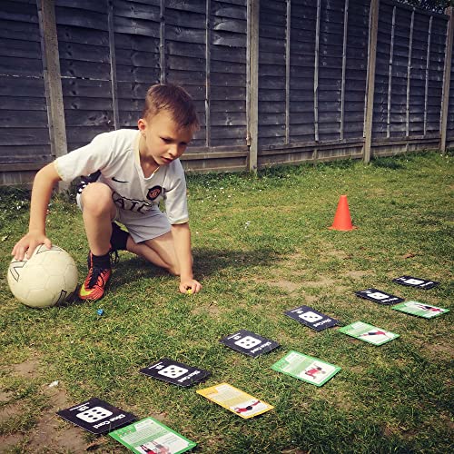 Shuffle Up Soccer Card Games - 70+ Fun & Active Skills Cards for Kids, Fitness Cards Develop Fundamentals, Stamina & Strength, Easy to Play for Kids | Multiple Skills Level Cards Include 2 Dices