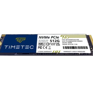 Timetec 512GB SSD NVMe PCIe Gen3x4 8Gb/s M.2 2280 3D NAND High Performance SLC Cache Read/Write Speed Up to 2,000/1,600 MB/s Internal Solid State Drive for PC Laptop and Desktop