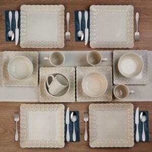 Pfaltzgraff 5270501 Madeleine 16-Piece Dinnerware Set, Assorted