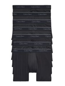 calvin klein men's micro stretch 7-pack boxer brief, 7 black, l