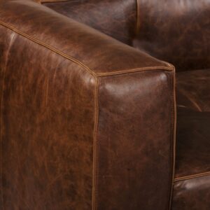 POLY & BARK Capa Sofa in Full-Grain Semi-Aniline Italian Tanned Leather in Chocolate Brown