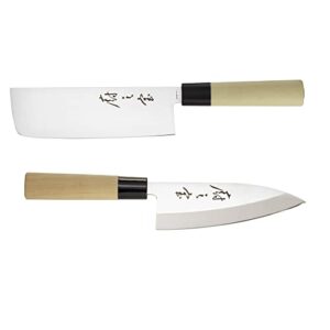 mercer culinary mercer collection essentials | 2-piece asian knife set, stainless