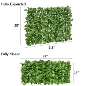 Expandable Fence Privacy Screen for Balcony Patio Outdoor,Decorative Faux Ivy Fencing Panel,Artificial Hedges (Single Sided Leaves)…2