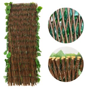 Expandable Fence Privacy Screen for Balcony Patio Outdoor,Decorative Faux Ivy Fencing Panel,Artificial Hedges (Single Sided Leaves)…2