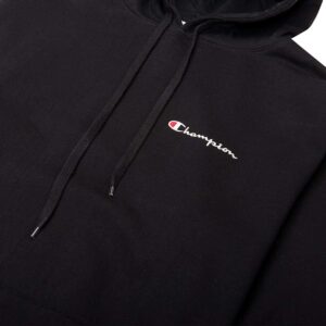 Champion Big and Tall Hoodies for Men – Embroidered Pullover Hoodies Sweatshirt Black