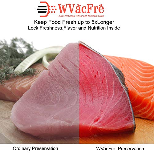 WVacFre 100 Gallon Size11x16Inch Vacuum Sealer Freezer Bags with Commercial Grade,BPA Free,Heavy Duty,Great for Food Vac Storage or Sous Vide Cooking