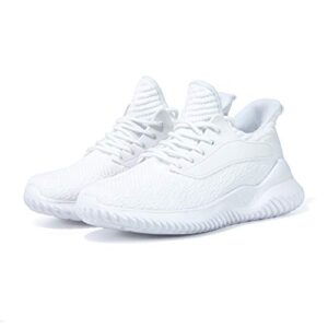 Akk White Sneakers for Women Walking Shoes Comfortable Lightweight Womens Work Casual Tennis Shoes for Gym 8.5 US White