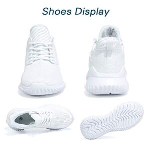 Akk White Sneakers for Women Walking Shoes Comfortable Lightweight Womens Work Casual Tennis Shoes for Gym 8.5 US White