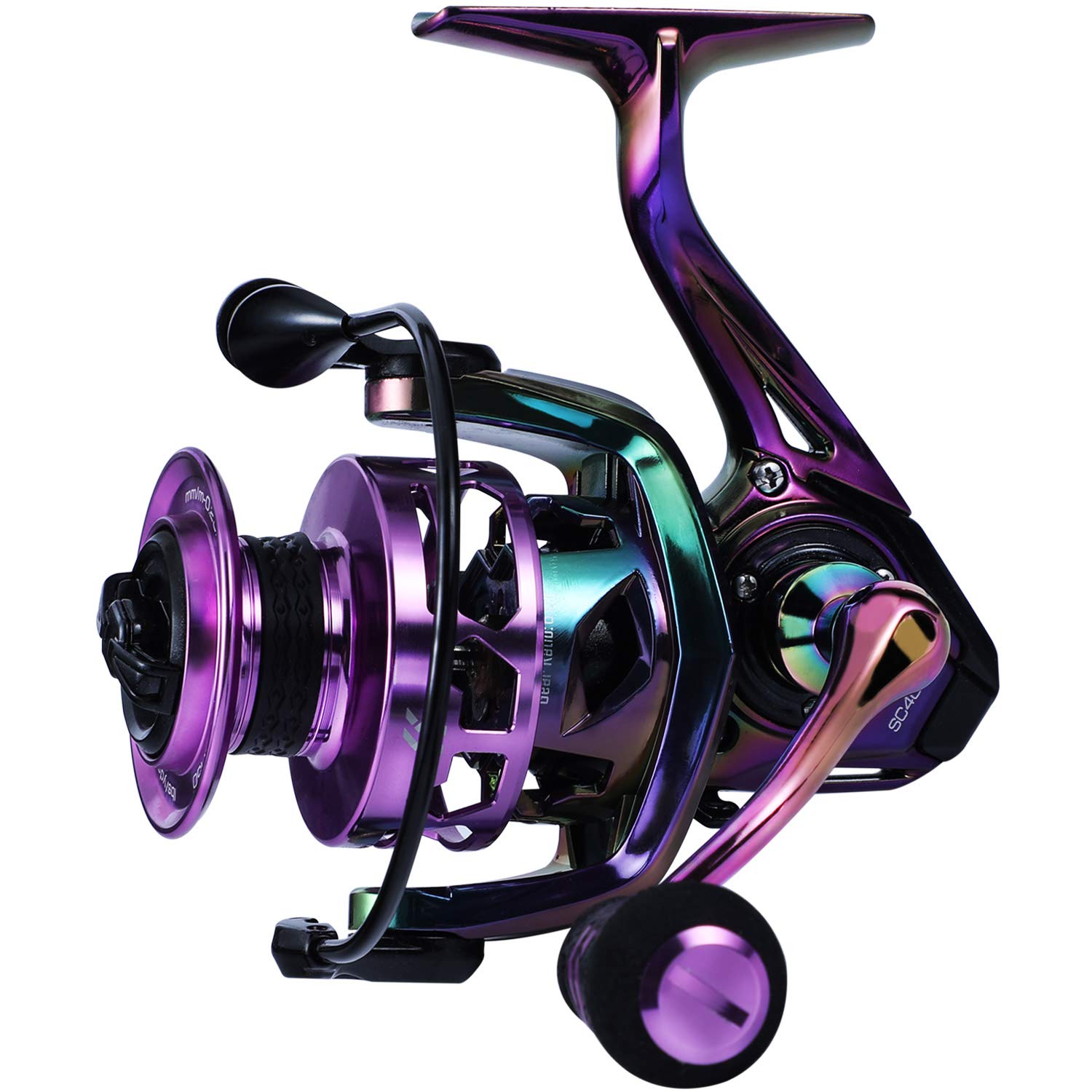 Sougayilang Fishing Reel, Colorful Ultralight Spinning Reels with Graphite Frame 6.0:1 High Speed, Over 39 lbs Carbon Drag for Saltwater or Freshwater Fishing- SC1000