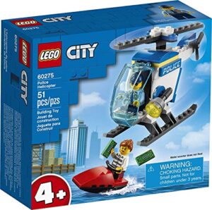 lego city police helicopter building kit; cool police helicopter toy 60275, new 2021 (51 pieces)