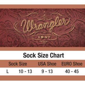 Wrangler Riggs Men's Non-Binding Boot Work Cotton Cushion Smooth Toe Socks 4 Pair Pack, Khaki, Large