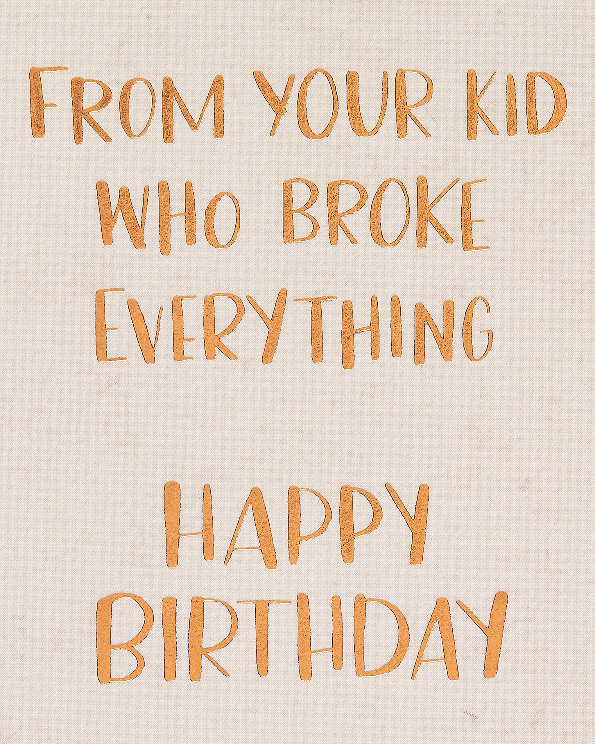 Papyrus Funny Birthday Card for Dad (Broke Everything)