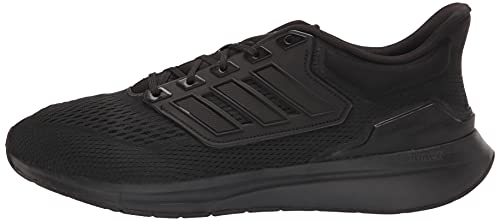 adidas Men's EQ21 Trail Running Shoe, Black/Black/Black, 12