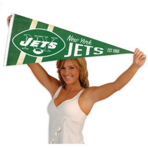 New York Jets Throwback Vintage Retro Pennant Flag